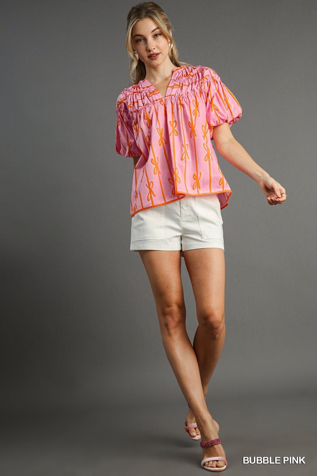 Bow Ribbon Smocked Yoke Top – SNAP-Something New And Pretty