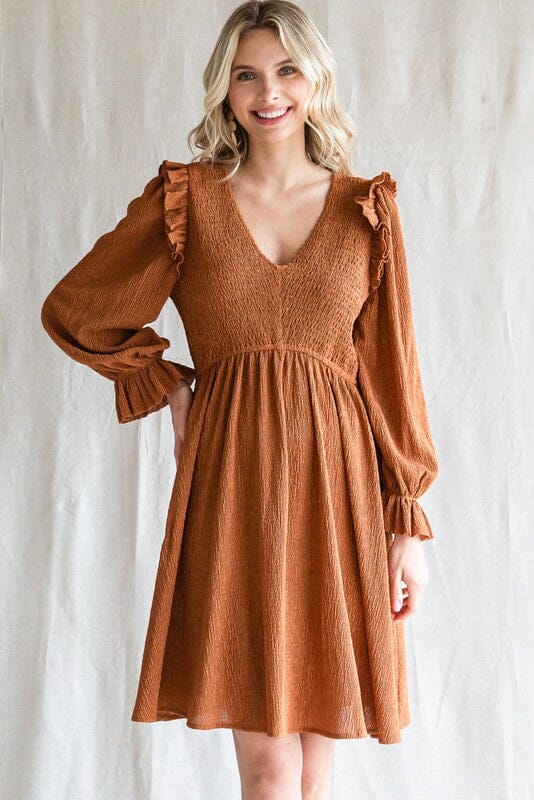 Frilled Cap Shoulder Dress - SNAP-Something New And Pretty