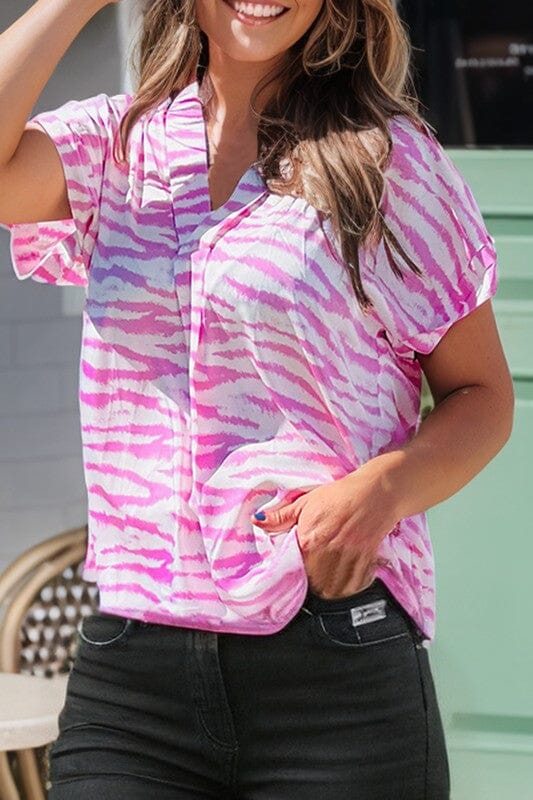 Pink Tiger Stripe Top - SNAP-Something New And Pretty