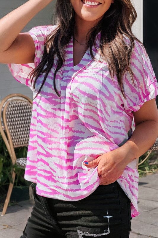 Pink Tiger Stripe Top - SNAP-Something New And Pretty