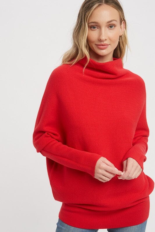 Slouch Neck Dolman Sweater - SNAP-Something New And Pretty