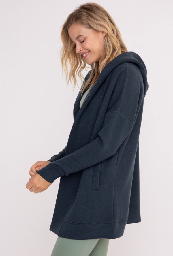 Long-Line Open Front Jacquard Stripe Cardigan - SNAP-Something New And ...