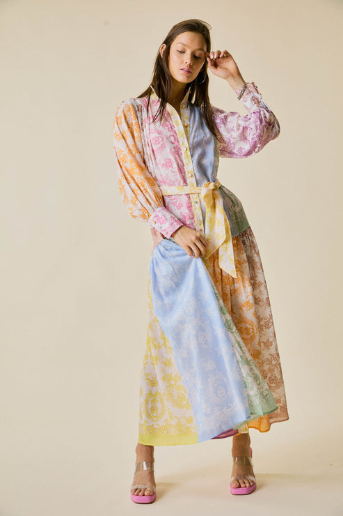 Pastel Colorblock Print Maxi Dress – SNAP-Something New And Pretty