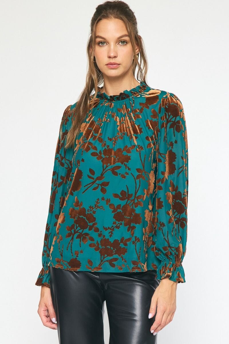 Velvet Floral Top – SNAP-Something New And Pretty